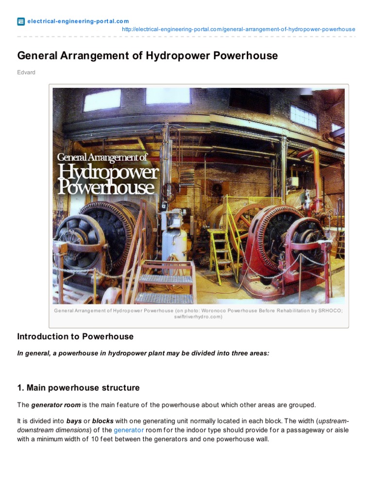 Powerhouse Layout in Hydropower Plants | PDF | Home & Garden ...