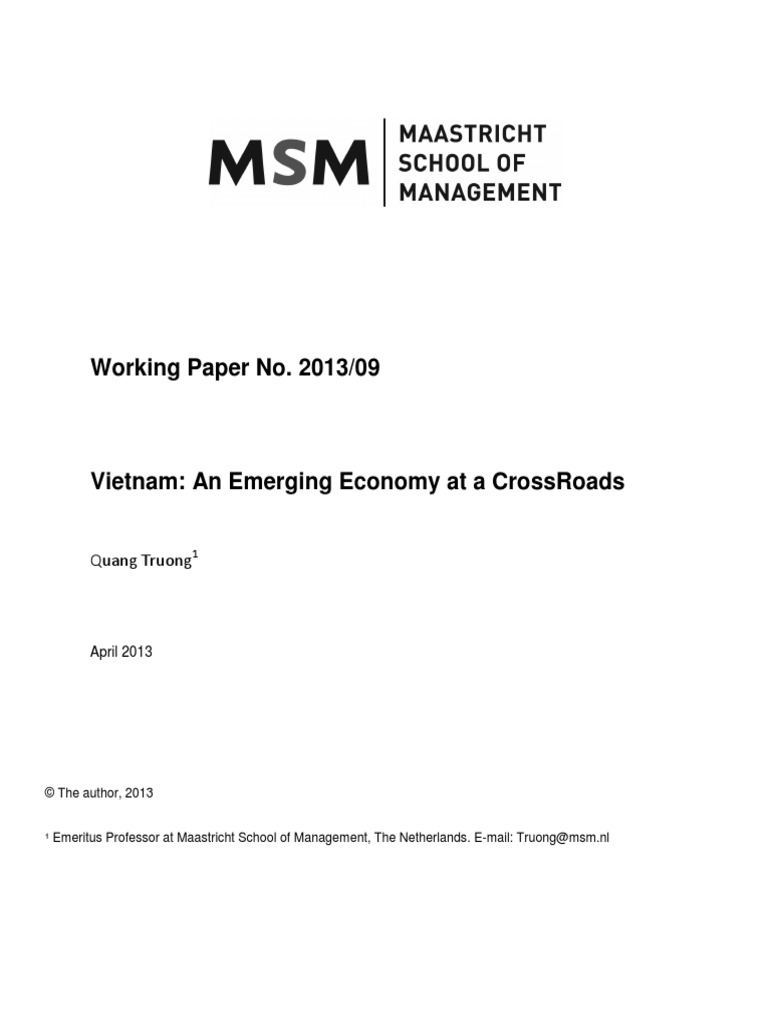 Vietnam An Emerging Economy at A CrossRo | PDF | Banks | Trade Union