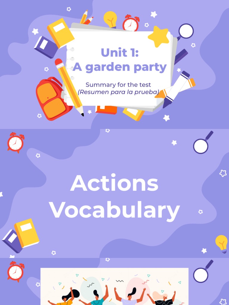 Unit 1 - A Garden Party - Summary For The Test | PDF | Self-Improvement ...