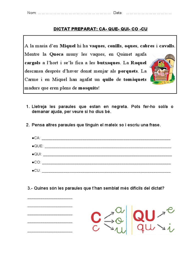 Dictat Ca Que Qui Co Cu | PDF