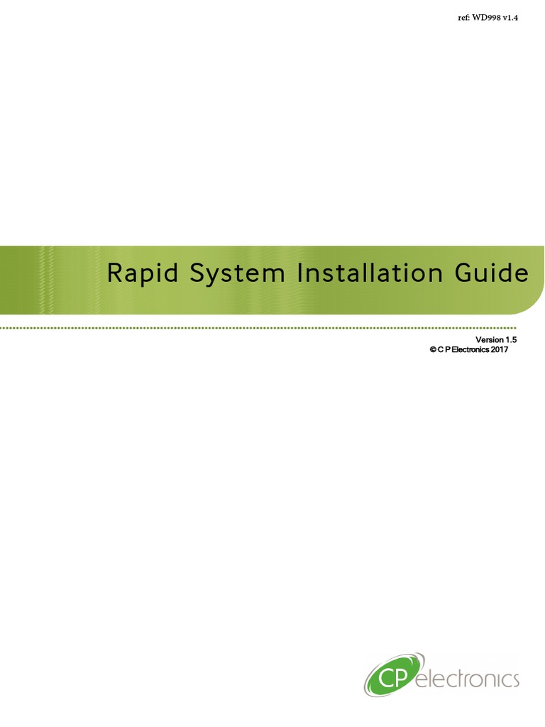 CP Electronics RAPID Installation Guide v1.5 | PDF | Electrical ...