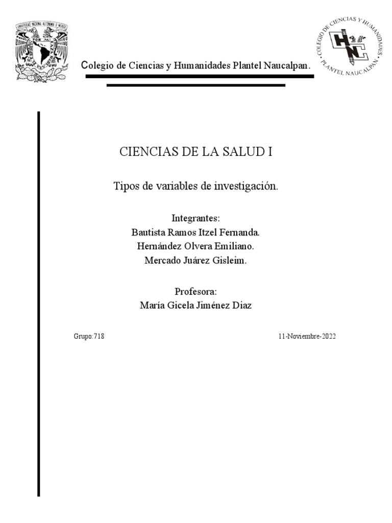 Tipos de Variables de Investigacion | PDF | Science