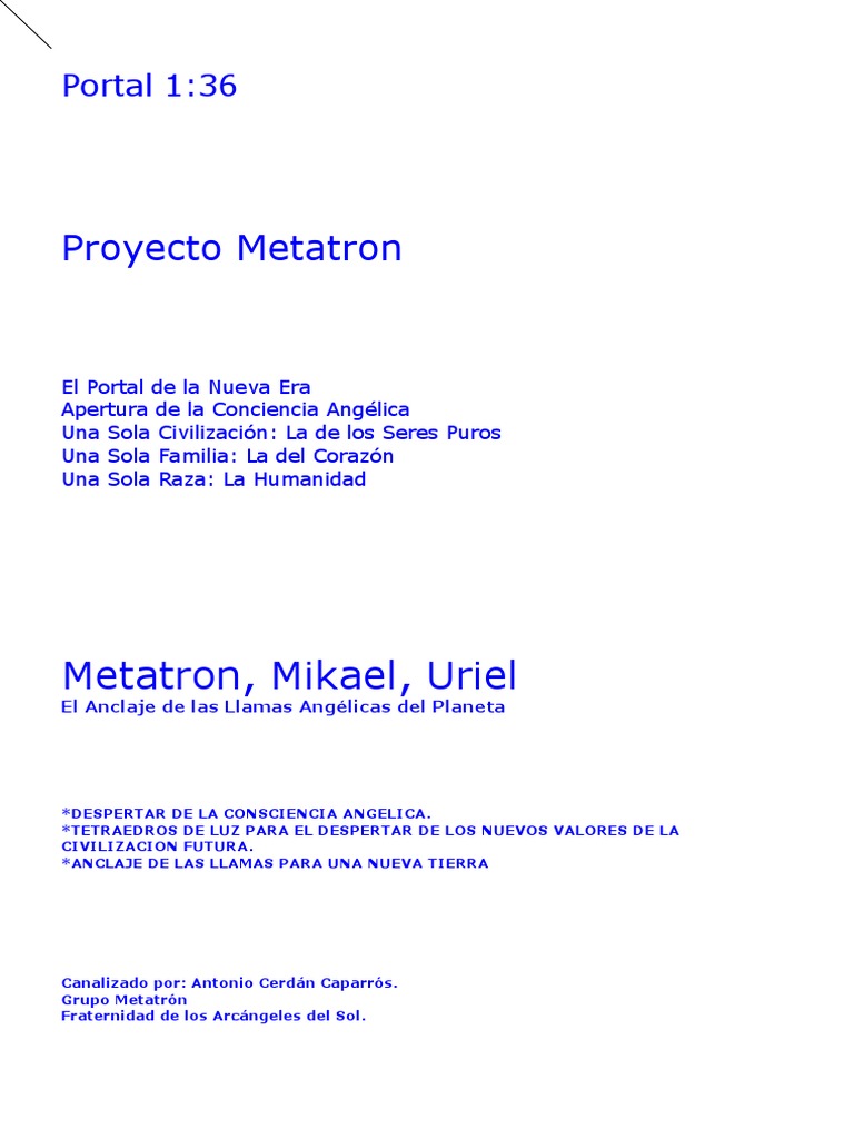 Proyecto Metatron. | PDF | Amor | Importar