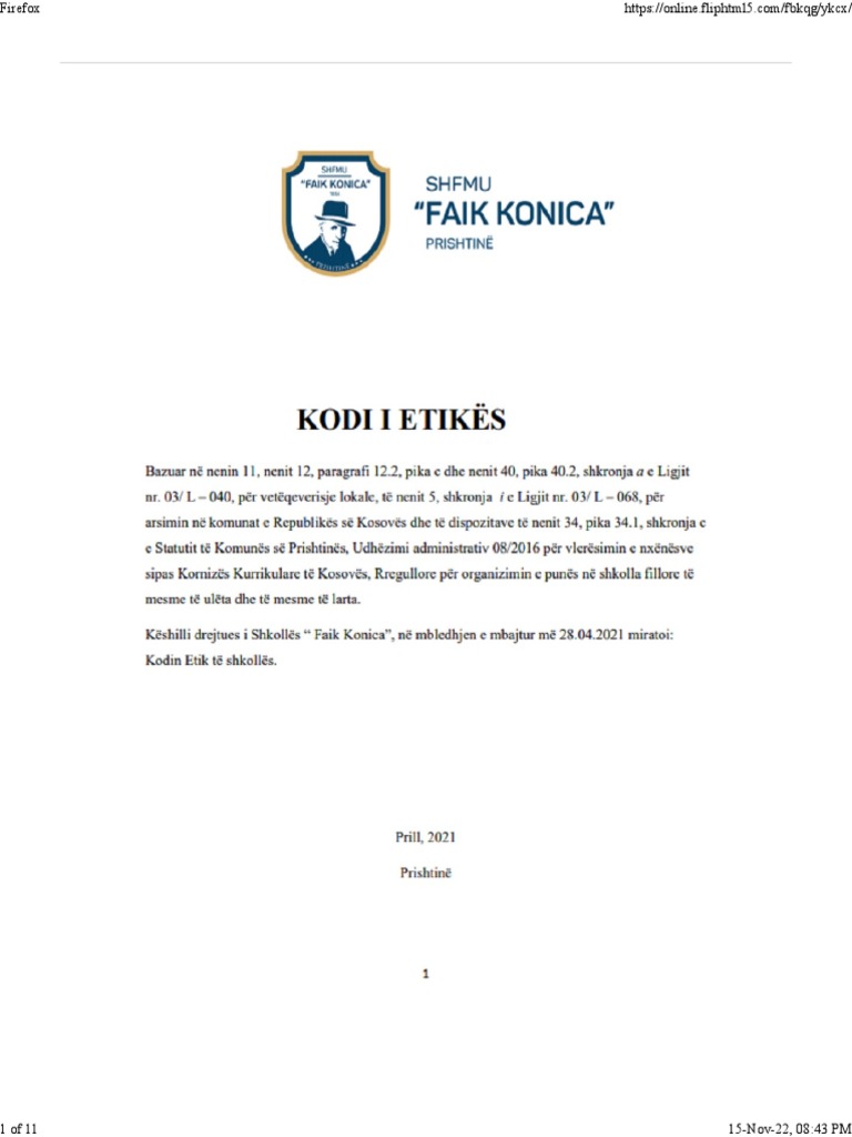 Kodi i Etikes | PDF