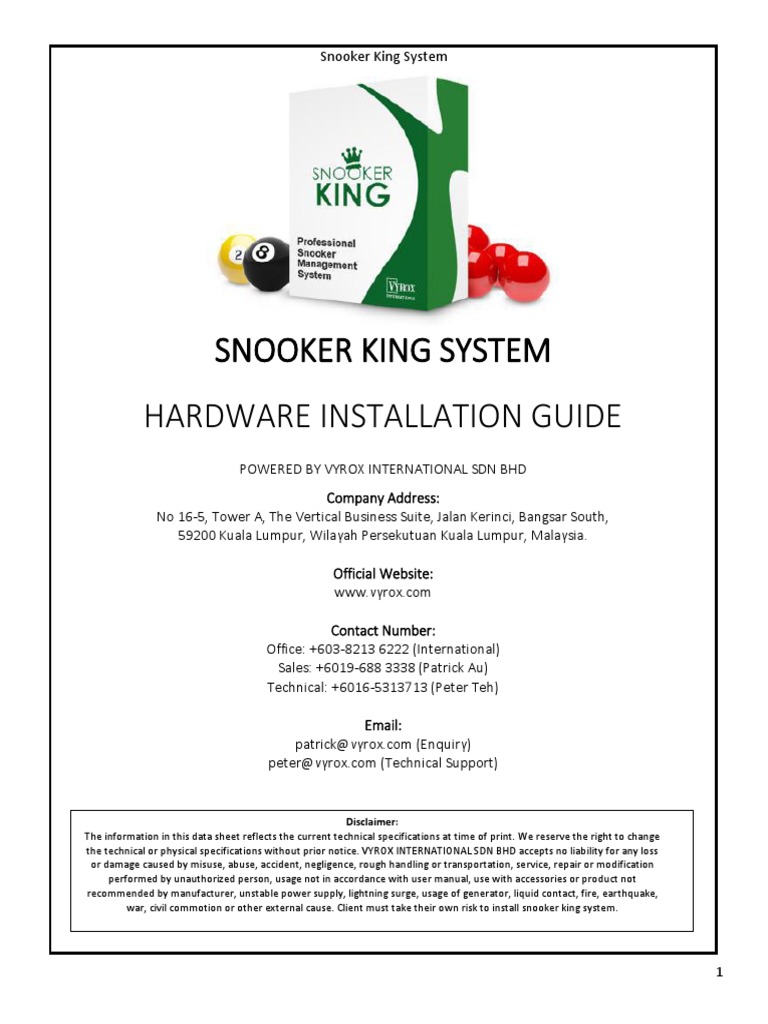 Snooker King System Installation Guide | PDF | Computer Network ...