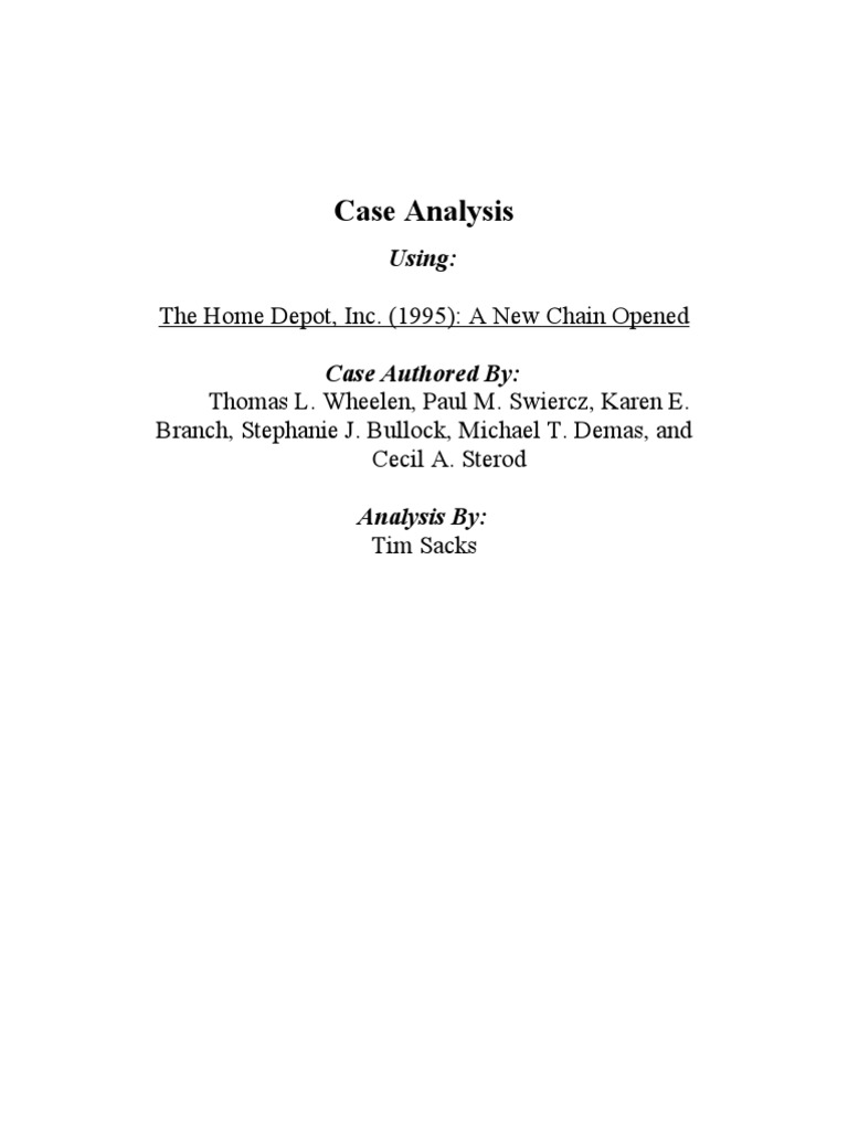 hdepot | The Home Depot | Organizational Structure