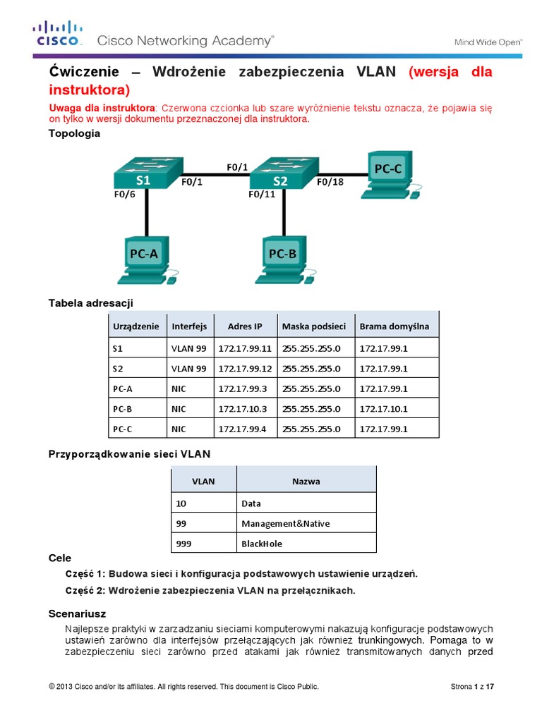 3.3.2.2 Lab - Implementing VLAN Security - ILM | PDF