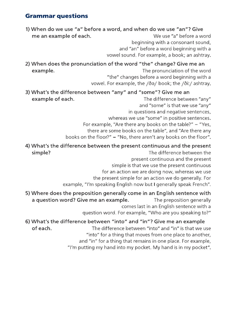 Grammar Revision | PDF