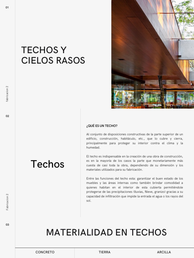 Techos y Cielos Rasos | PDF | Techo | Madera