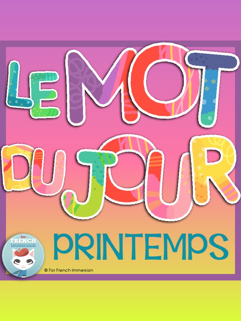 Printemps: © For French Immersion | PDF