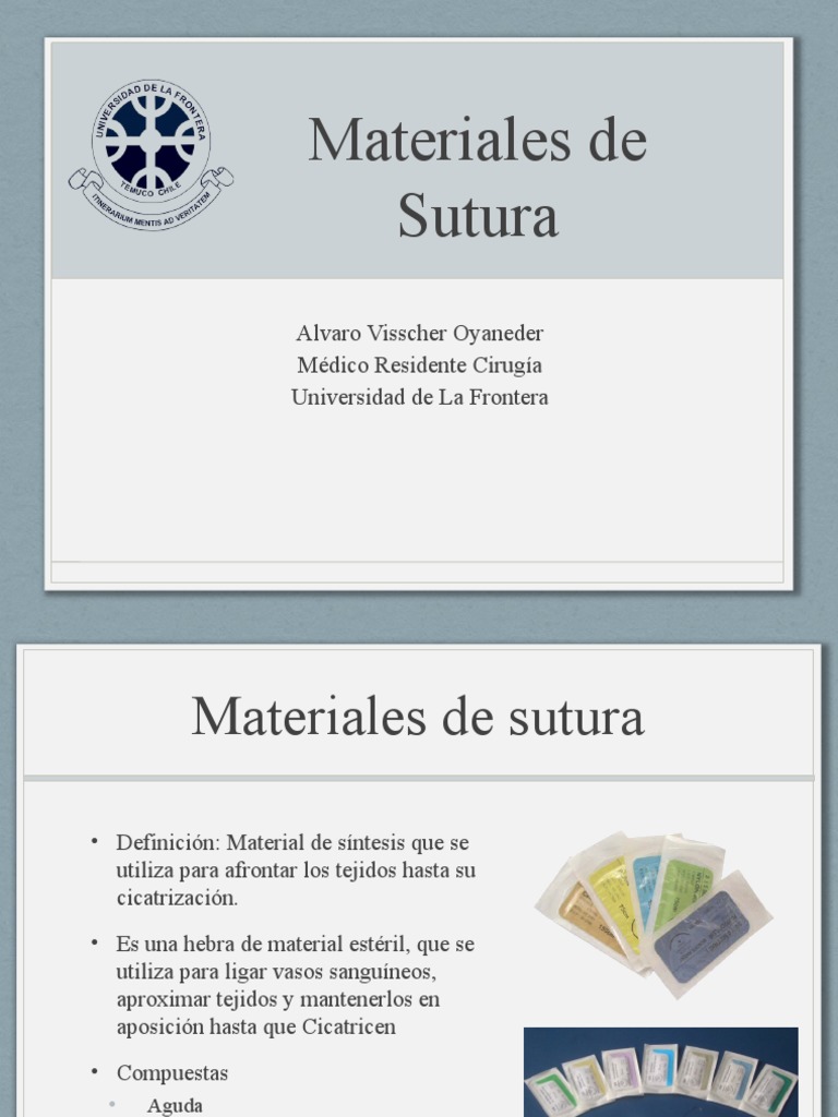 Materiales de Sutura e Instrumental Quirúrgico | PDF | Sutura Quirúrgica