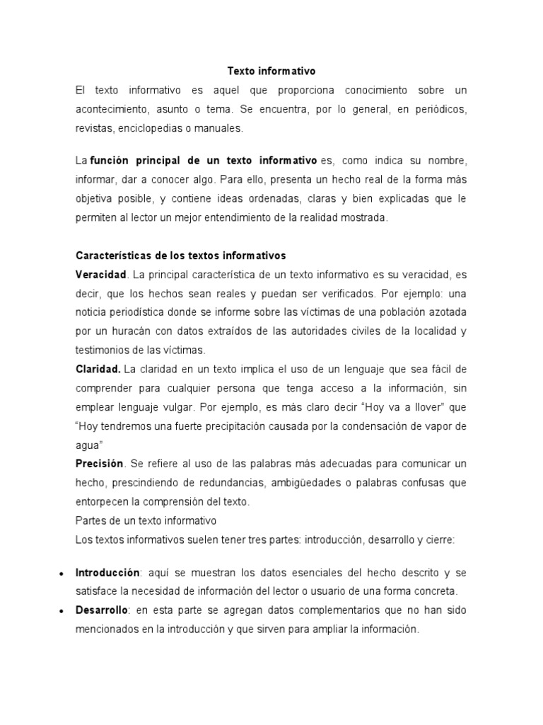 Texto Informativo | PDF