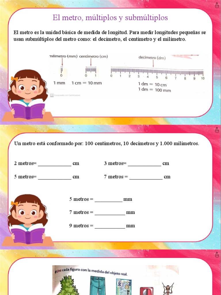 El Metro, Múltiplos y Submúltiplos Tercero - Julio 29 | PDF