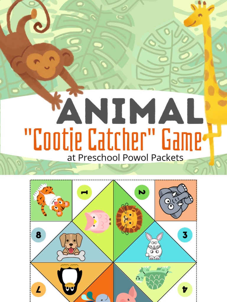 Preschool Cootie Catcher Guide | PDF