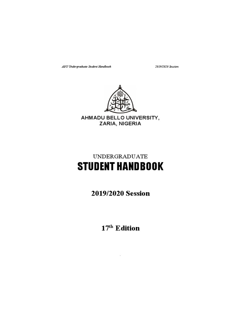 Abu Zaria Ug Students Handbook (Updated July 2021) | PDF