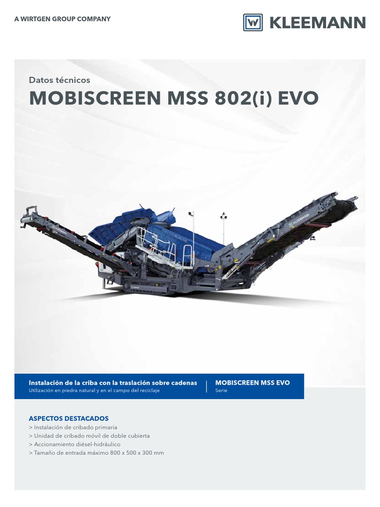 Criba móvil MOBISCREEN MSS 802(i) EVO | PDF