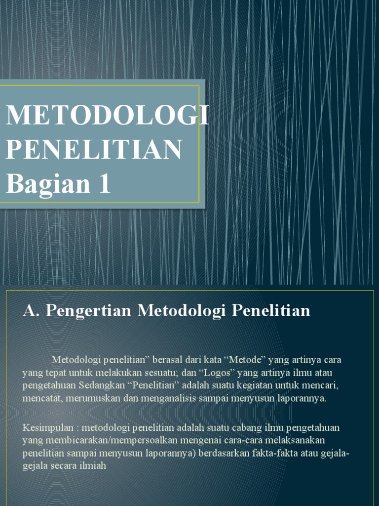 Metodologi Penelitian | PDF | Karier & Perkembangan