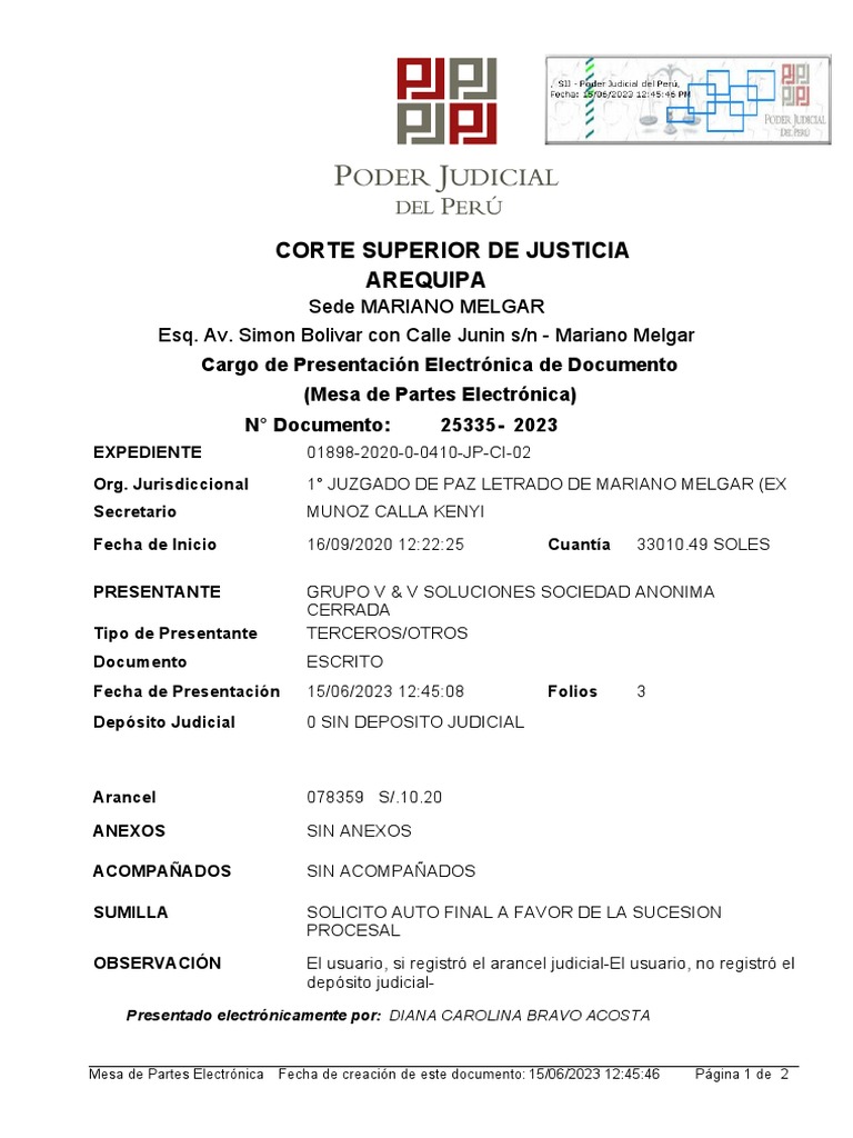 Arequipa Corte Superior de Justicia: Esq. Av. Simon Bolivar Con Calle Junin S/N - Mariano Melgar ...