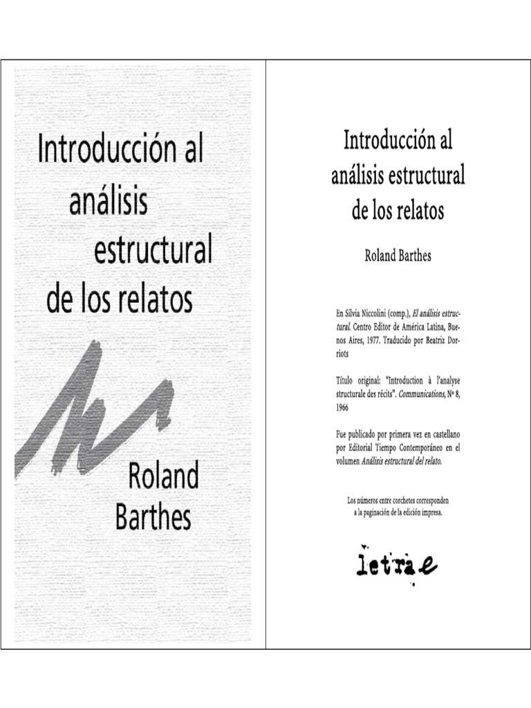 BARTHES - Introducción Al Análisis Estructural | PDF