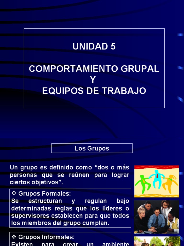 Co Unidad 5 Comportamiento Grupal y Equipos de Trabajo | PDF