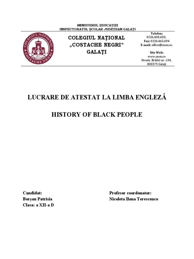 Atestat Engleza | PDF | Ancient Egypt | Abolitionism In The United States
