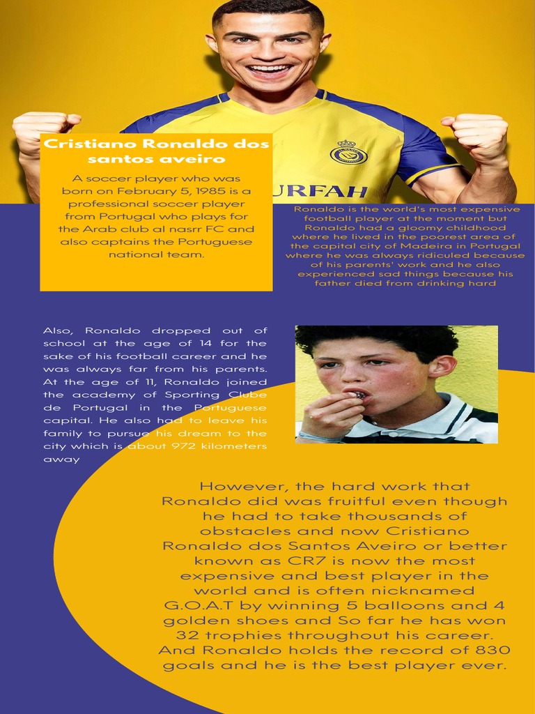 Biography of Famous People (Cristiano Ronaldo) | PDF