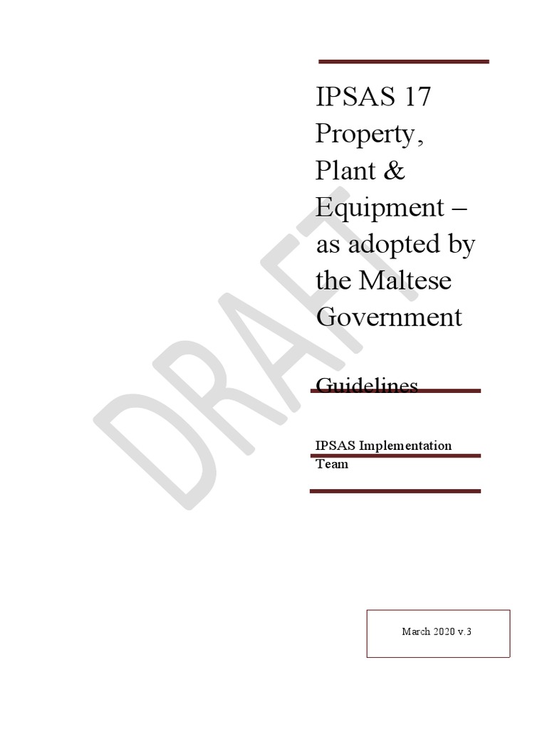 IPSAS 17 Property Plant and Equipment - As Adopted by MG (Guidelines) Vs 3 | PDF | Expense ...
