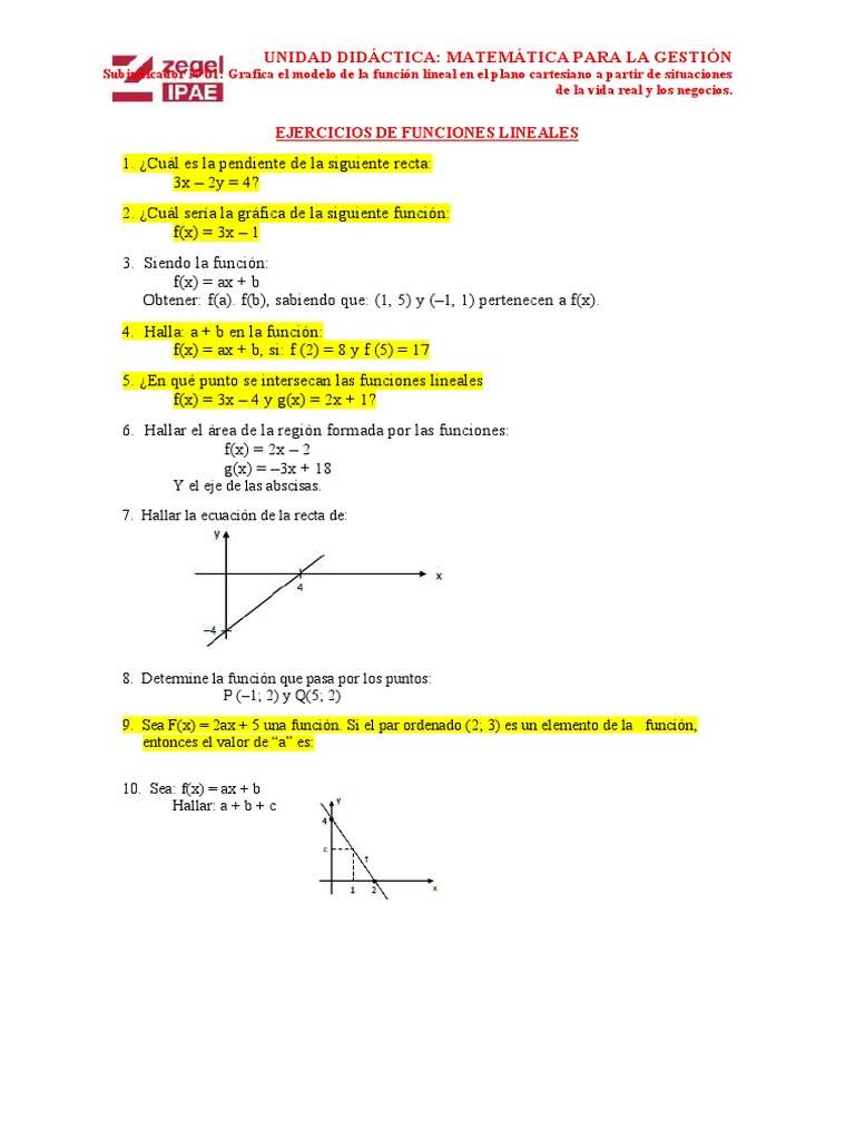 Tema 8 - Función Lineal | PDF