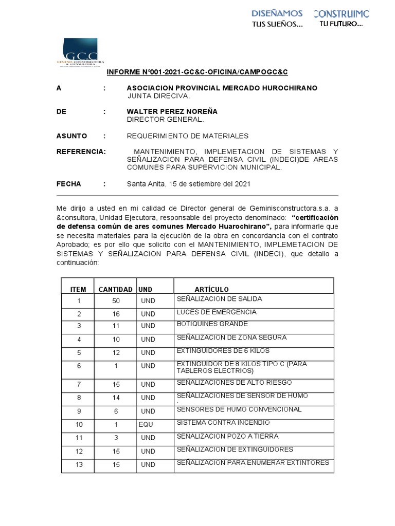 Requerimiento de MaterialesW | PDF