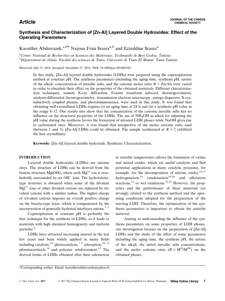 Sintese DHL-ZnAL-NITRATOS-24 h | PDF