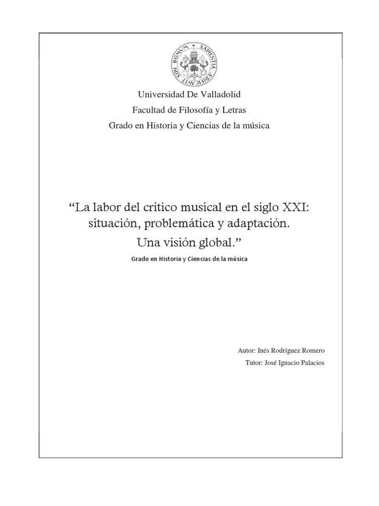 Tesis - La Labor Del Critico Musical en El Siglo X - 230412 - 095654 ...