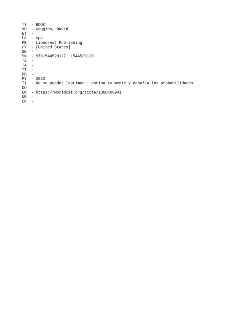 No me puedes lastimar _ domina tu mente y desafía las probabilidades ...