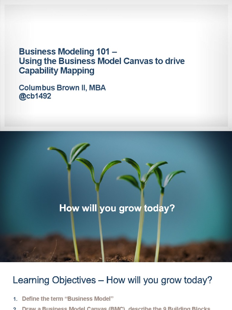 Business Modeling 101 Using The Canvas To Drive Capability Mapping V2 ...
