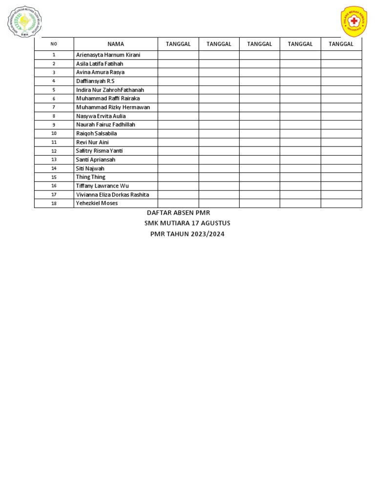 Absen pmr-1 | PDF | Griya & Taman | Seni