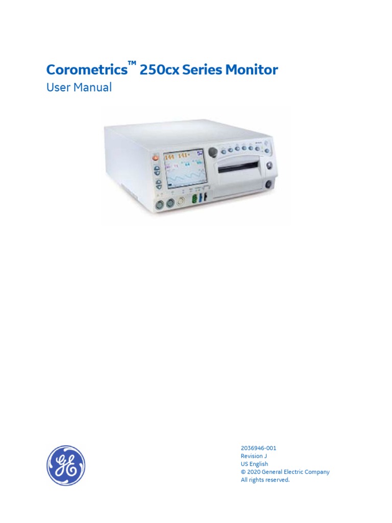 Corometrics 250cx User and Operating Manual | PDF | Electromagnetic ...