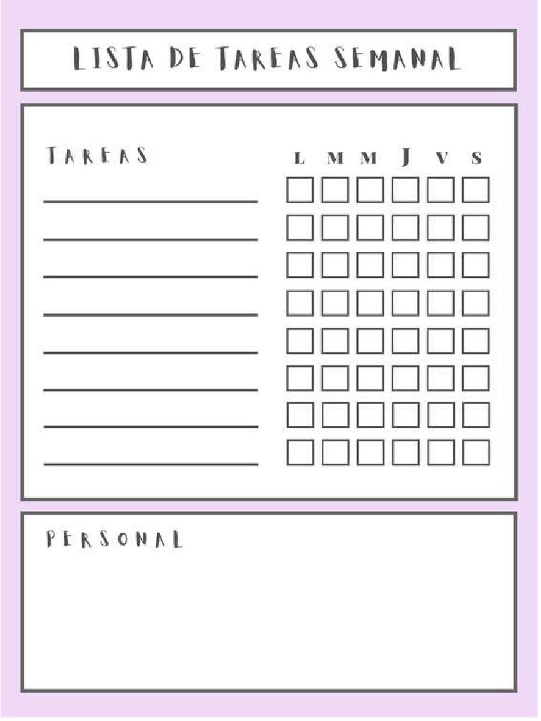 organizador de tareas | PDF