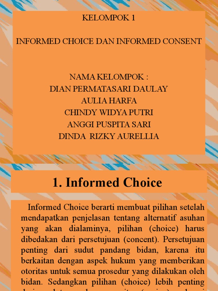 Informed Consent Dan Informed Choice | PDF