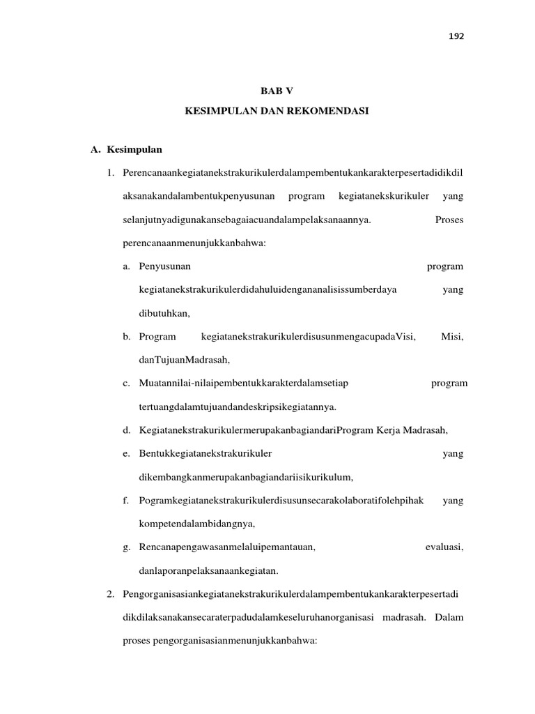 Bab V Kesimpulan Dan Rekomendasi | PDF