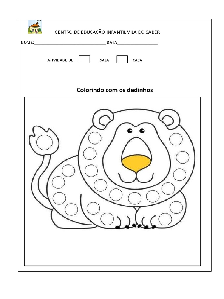 ATIVIDADE PARA IMPRIMIR LEAO | PDF
