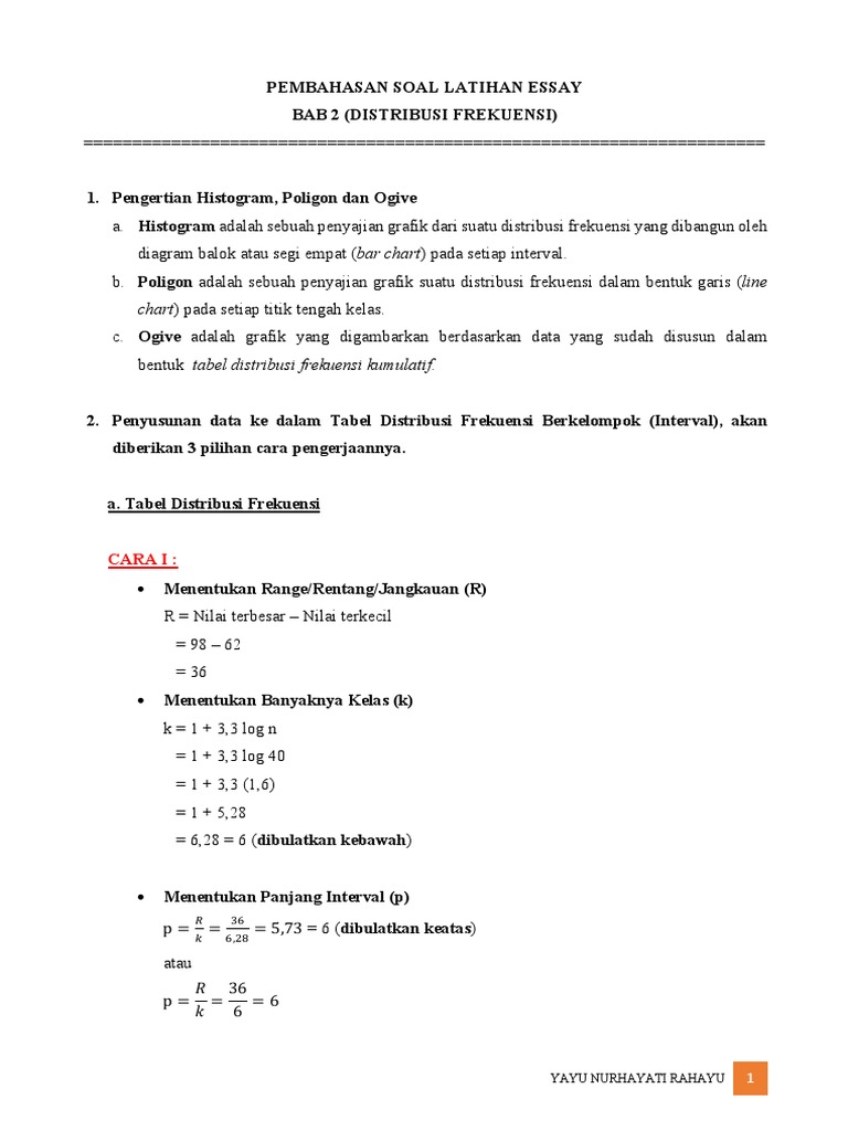 Pembahasan Soal Latihan Bab 2 | PDF | Metode & Bahan Ajar