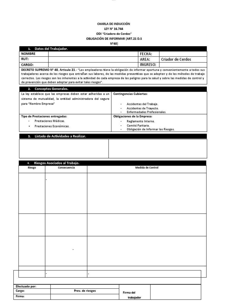 Ficha ODI y Tabla | PDF