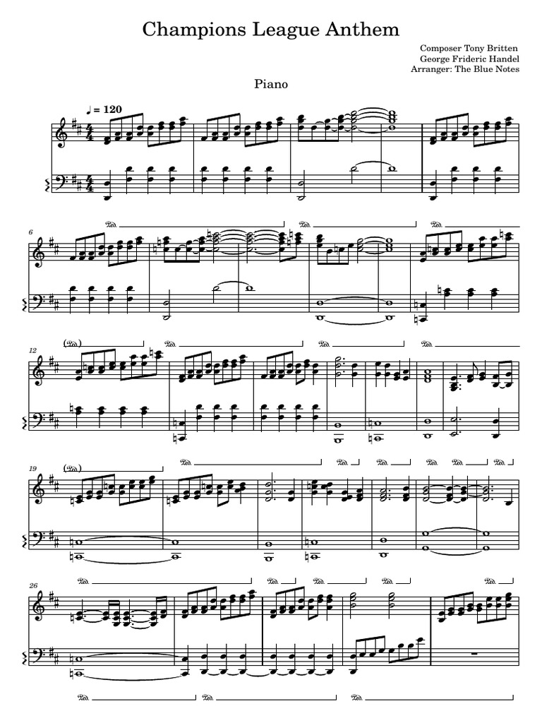 UEFA Champions League Anthem Piano Tutorial (1) | PDF | Uefa Champions ...