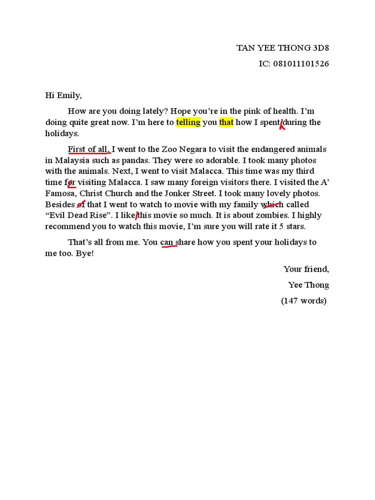 Writing A Postcard | PDF