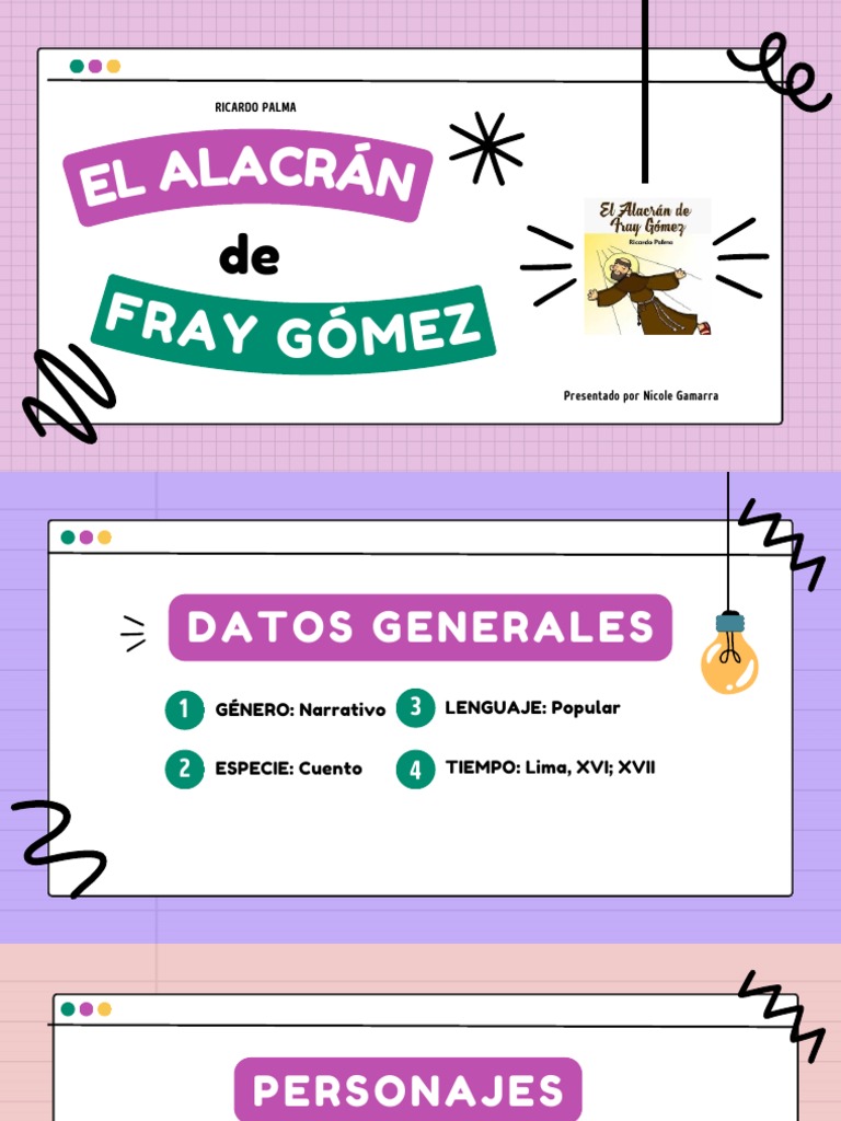 Resumen de "El Alacrán de Fray Gómez" | PDF