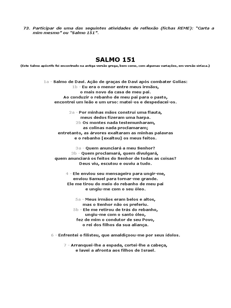 Salmo 151 | PDF