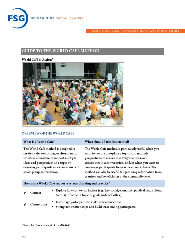 World Cafe Method - 0 | PDF | Conversation | Thought