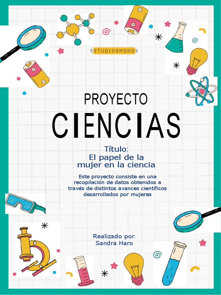 A4 Portada Carátula Proyecto Ciencias Química Doodle Verde y Blanco | PDF