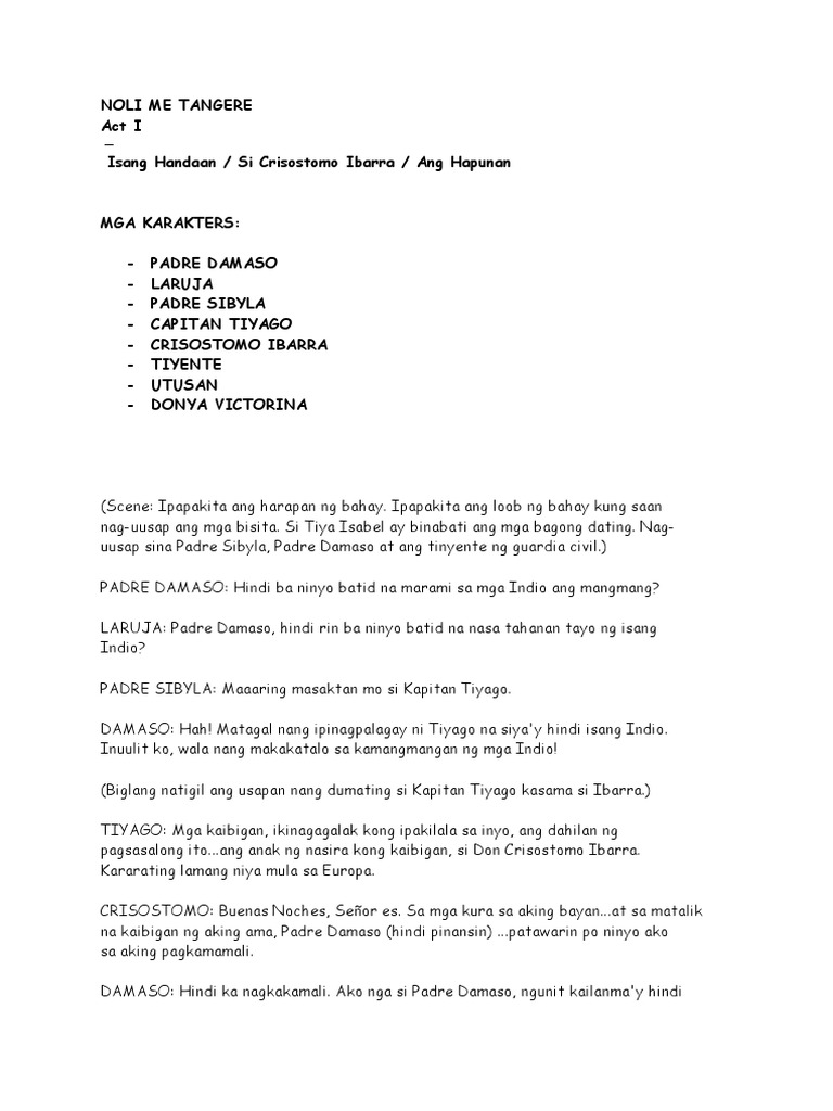 Ang Hapunan Script 1 | PDF
