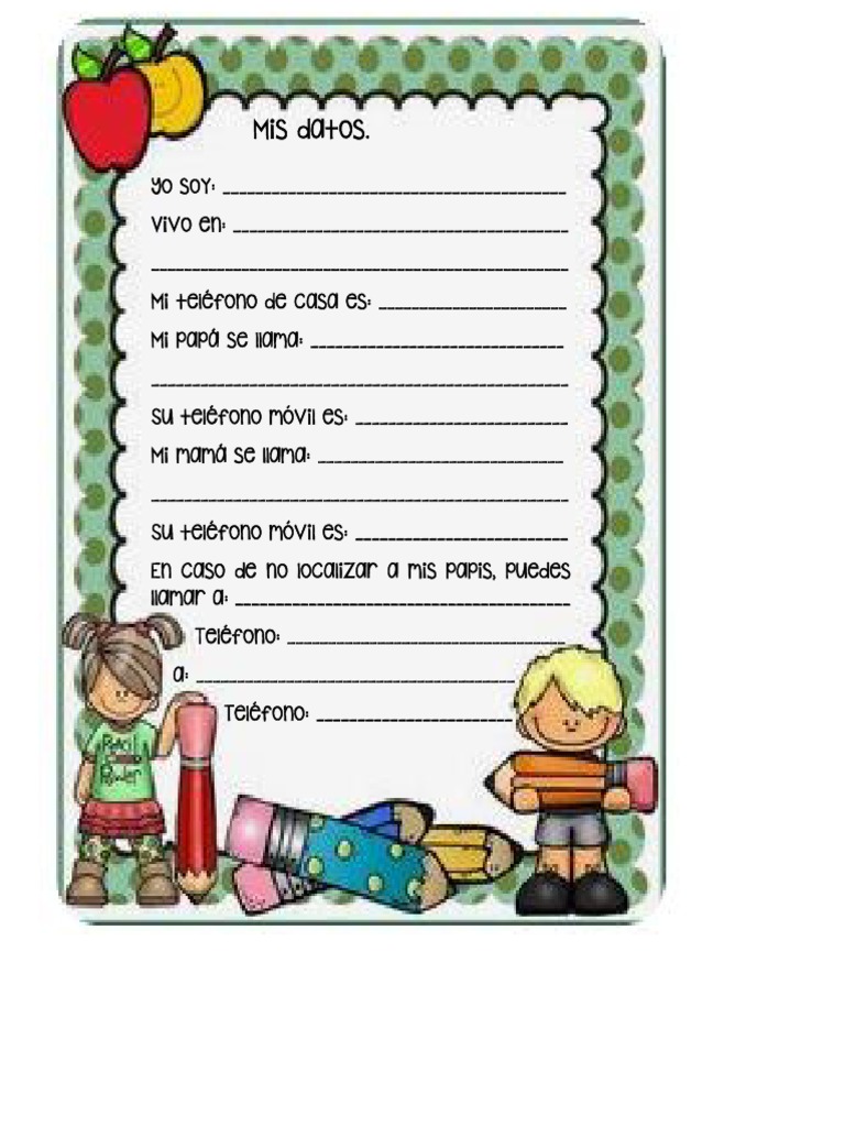 Hoja de Datos para Libreta | PDF