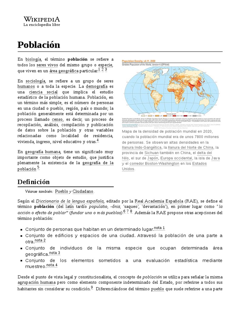 Población | PDF | Población | Ciencias sociales ambientales